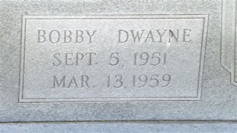 Bobby Dwayne Cox 1951 1959 Find A Grave Memorial