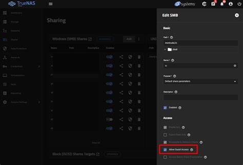 truenas scale smb shared library and how to access from emby server