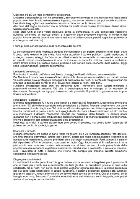 Riassunto Del Documentario Di Chomsky Requiem Del Sogno Americano