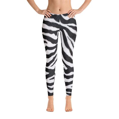 These Zebra Print Leggings Are Perfect For Costumes Work Outs Or Just