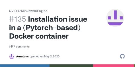 Installation Issue In A Pytorch Based Docker Container · Issue 135 · Nvidiaminkowskiengine