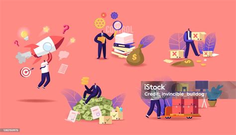 비즈니스 라이프사이클 개념 스타트업 프로젝트 출시 개발 위기로부터 성공을 거둔 사업가 캐릭터 비즈니스에 대한 스톡 벡터 아트 및 기타 이미지 Istock