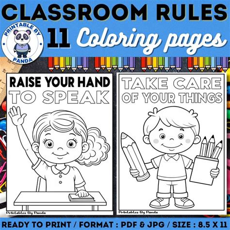 Classroom Rules Coloring Pages 2025