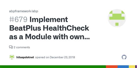 Implement BeatPlus HealthCheck As A Module With Own Configuration Issue Abpframework