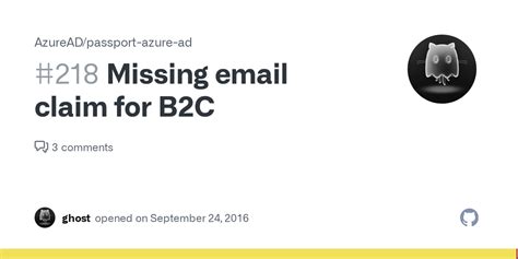 Missing Email Claim For B2c · Issue 218 · Azureadpassport Azure Ad
