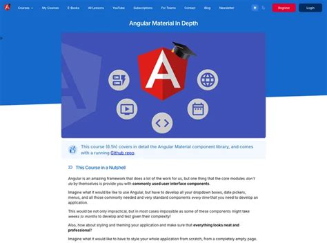 Angular Material Course By Angular University A Angular Template Built At Lightspeed