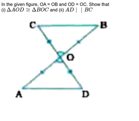 In The Given Figure OA X OB OC X OD Show That A C And B