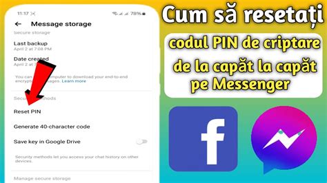 Cum Să Resetați Codul Pin De Chat Criptat End To End Pe Messenger Am Uitat Codul Pin Messenger