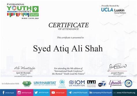 Syed Atiq Ali Shah On Linkedin Youthleadership Globalimpact