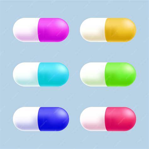 Premium Vector Vector A Set Of Colourful Capsule