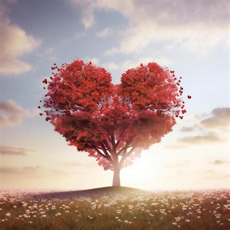 Premium Photo Tree In Love Shape