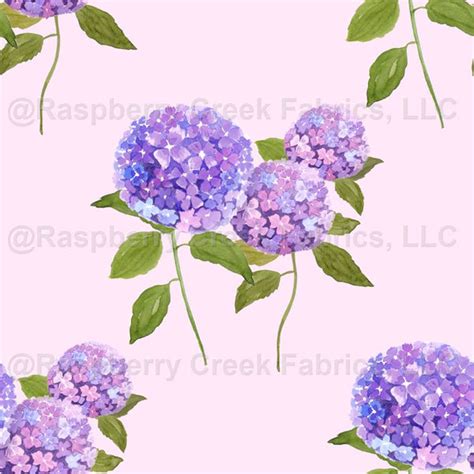 Watercolor Hydrangea Pattern Raspberry Creek Fabrics