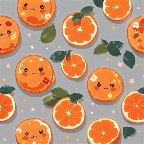 Premium Ai Image Cute Fruit Orange
