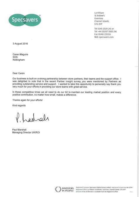 Recognition Letter Pdf