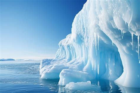 Premium Ai Image Melting Ice Caps And Glaciers Vividly Illustrating