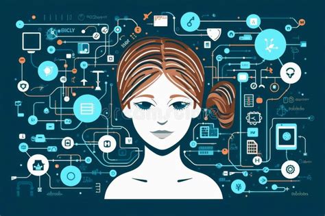 Digital Education Concept Created With Generative Ai Technology Stock