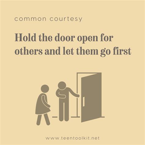 Common Courtesy Hold The Door Teen Toolkit