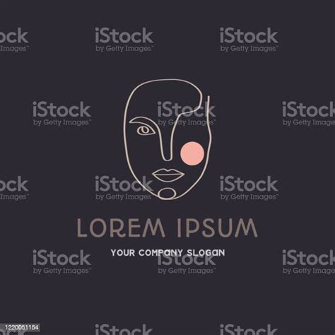 연속 라인 여자 얼굴 아름다움 패션 로고 디자인 개념 템플릿 벡터 일러스트 로고에 대한 스톡 벡터 아트 및 기타 이미지 로고