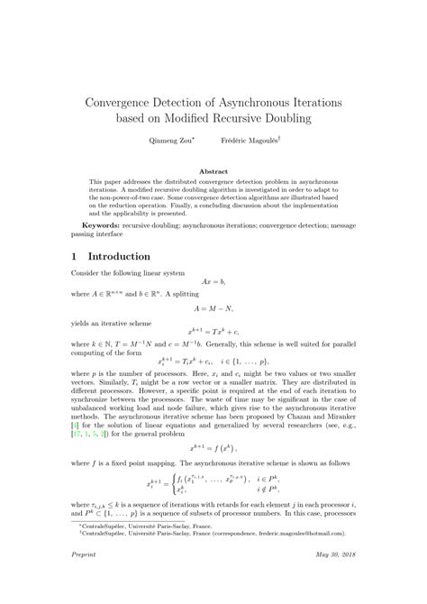 pdf convergence detection of asynchronous iterations based on