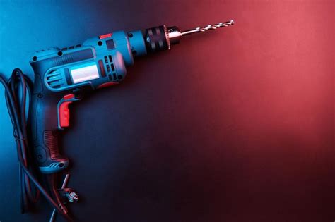 Premium Photo New Drill Closeup Isolated On Black Background Power Tools Concept