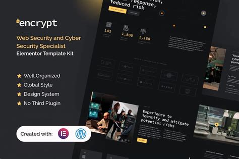Encrypt Cyber Security Specialist Elementor Pro Template Kit Wp Themes And Plugins