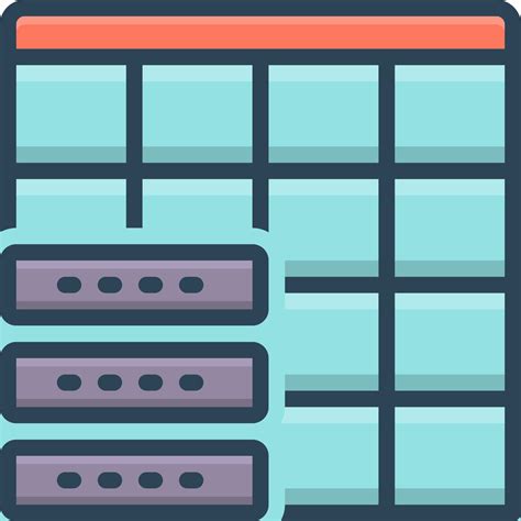 Color Icon For Datatable 24087512 Vector Art At Vecteezy