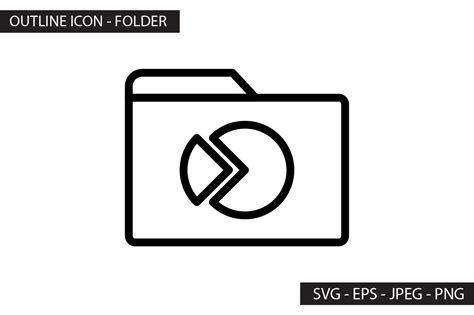 Folder Outline Icon Graphic By SIKEY STUDIO Creative Fabrica