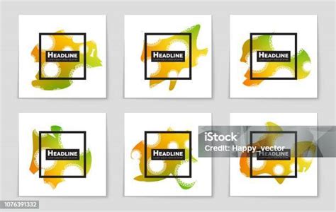 Soyut Vektör Düzen Arka Plan Set Sanat Tasarım Şablonu Liste Ön Sayfa