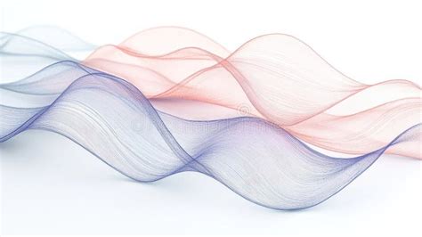 Abstract Waves In Soft Colors Create A Serene And Soothing Visual Effect Stock Illustration