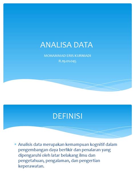 Mohammad Eris Kurniadi Analisa Data Pdf