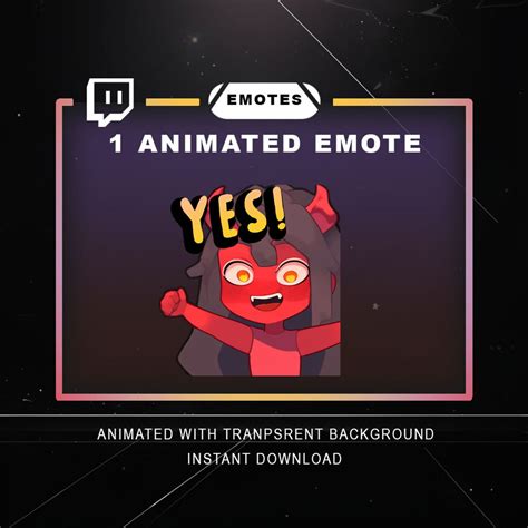 Anime Female Demon Demoness Yes Animated Emote And Sticker For Twitch