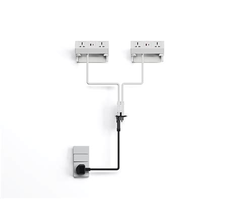 2x Users Desktop Interlink Power Access And Cable Management Soluti