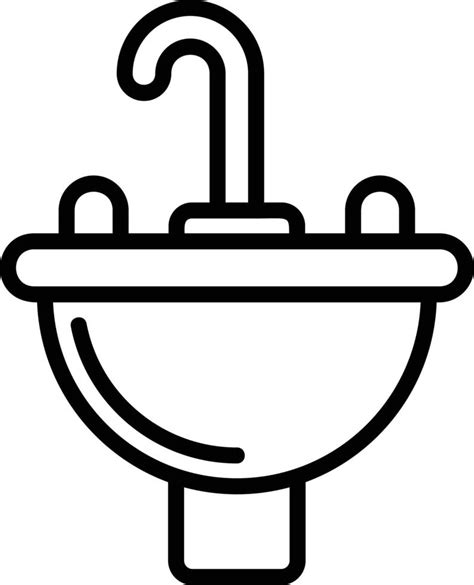 icono de línea de lavabo Vector en Vecteezy