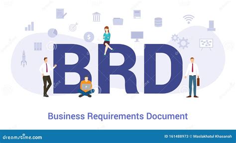 Brd Business Requirements Document Concept With Big Word Or Text And Team People With Modern