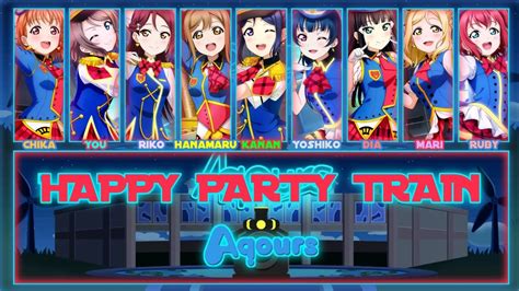 Happy Party Train Aqours Full Engrom Lyrics Color Coded Love