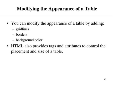 Ppt Using Html Tables Powerpoint Presentation Free Download Id