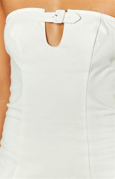 Missy White Strapless Mini Dress Beginning Boutique Us
