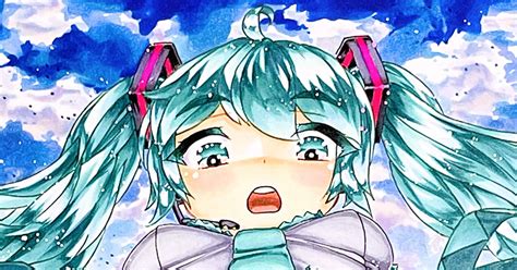 コピック 【同人手描きイラスト】初音ミク【青空が似合うミクの日2023】 つるぎや夏空キリンのイラスト Pixiv