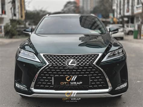 Dán decal đổi màu Lexus RX từ trắng sang màu Green Black Silk HM G TeckWrap Usa CityWrap Vn