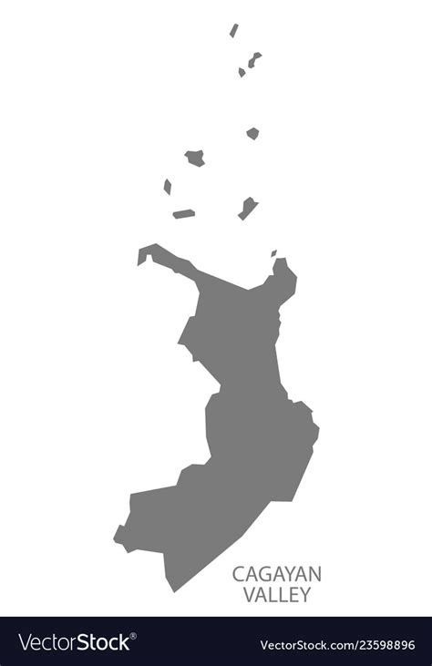 Cagayan Valley Philippines Map Grey Royalty Free Vector