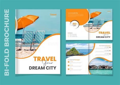 Premium Vector Vector Travel Agency Brochure Template Design