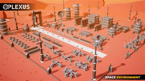 SPACE ENVIRONMENT LOW POLY UNREAL ENGINE ASSET STORE PLEXUS