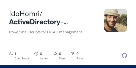 Github Idohomriactivedirectory Powershell Scripts Powershell