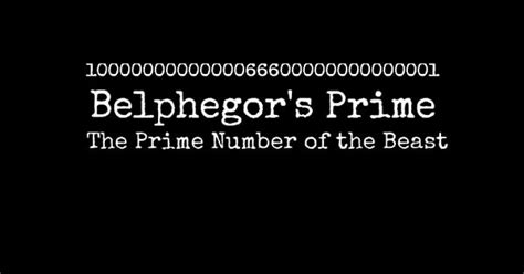 A One Followed By 13 Zeros 666 13 More Zeros And Then A One And Its A Prime Number Spooky