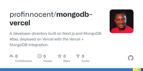 Github Profinnocentmongodb Vercel A Developer Directory Built On