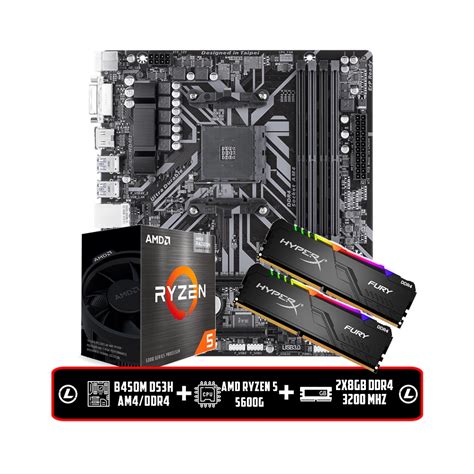 KIT UPGRADE AMD RYZEN G B M DS H GIGABYTE X GB DDR MHZ FURY RGB LIDERKIT