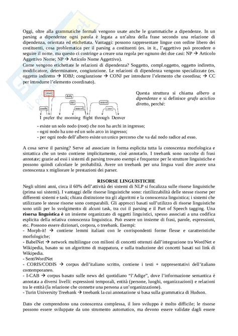 Appunti Di Linguistica Computazionale E Intelligenza Artificiale