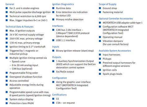 Motortech点火控制器mic100 内燃机配件零部件 电机、马达 电力传输、机器构件 天津赛力斯自动化科技有限公司
