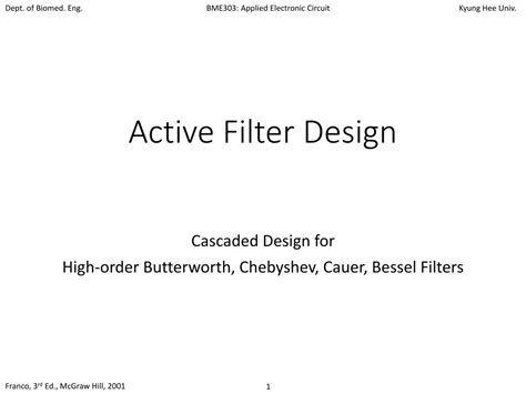 PPT Active Filter Design PowerPoint Presentation Free Download ID