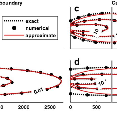 Comparison Of The Concentration Contours Between The Exact